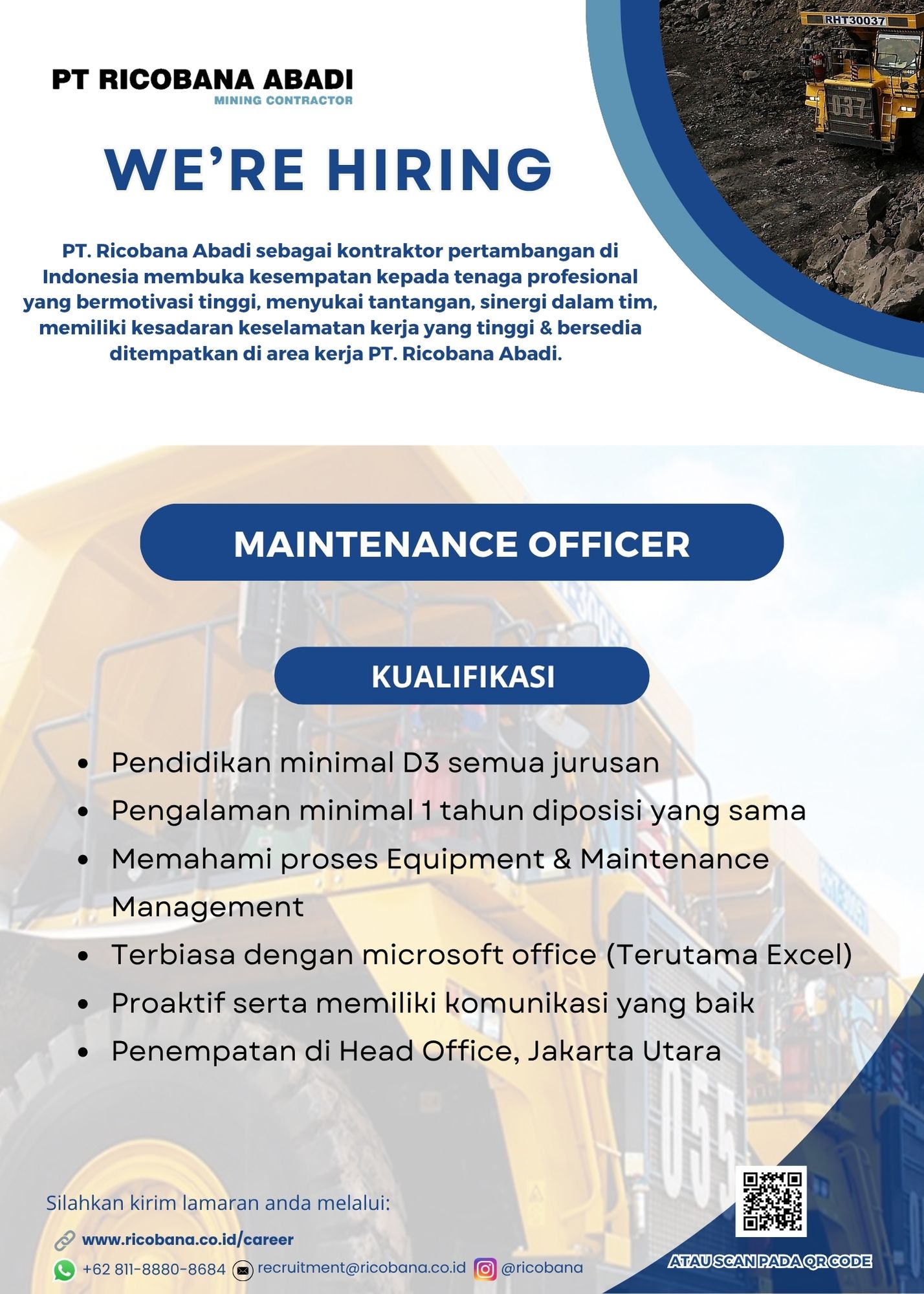 Karir - PT Ricobana Abadi